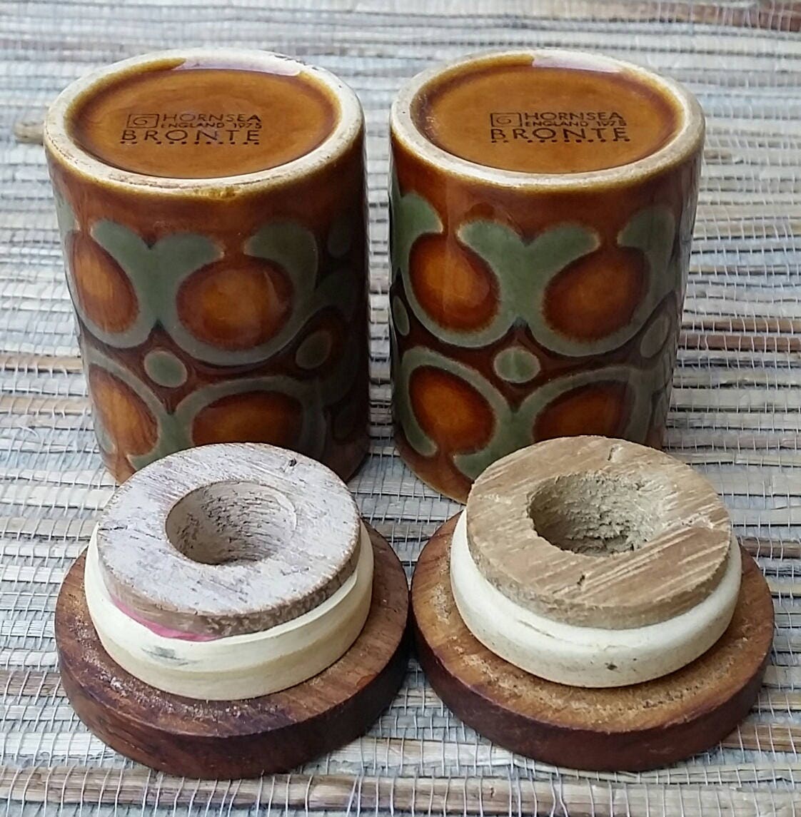 Vintage Hornsea Bronte Salt & Pepper Shakers Made In England 1975 Vintage Hornsea Bronte Salt & Pepper Shakers Made In England 1975