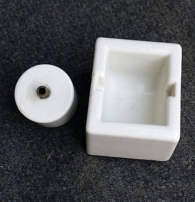 Vintage White Ceramic Stamp Roller/Moistener Sengbusch Ideal Junior ...
