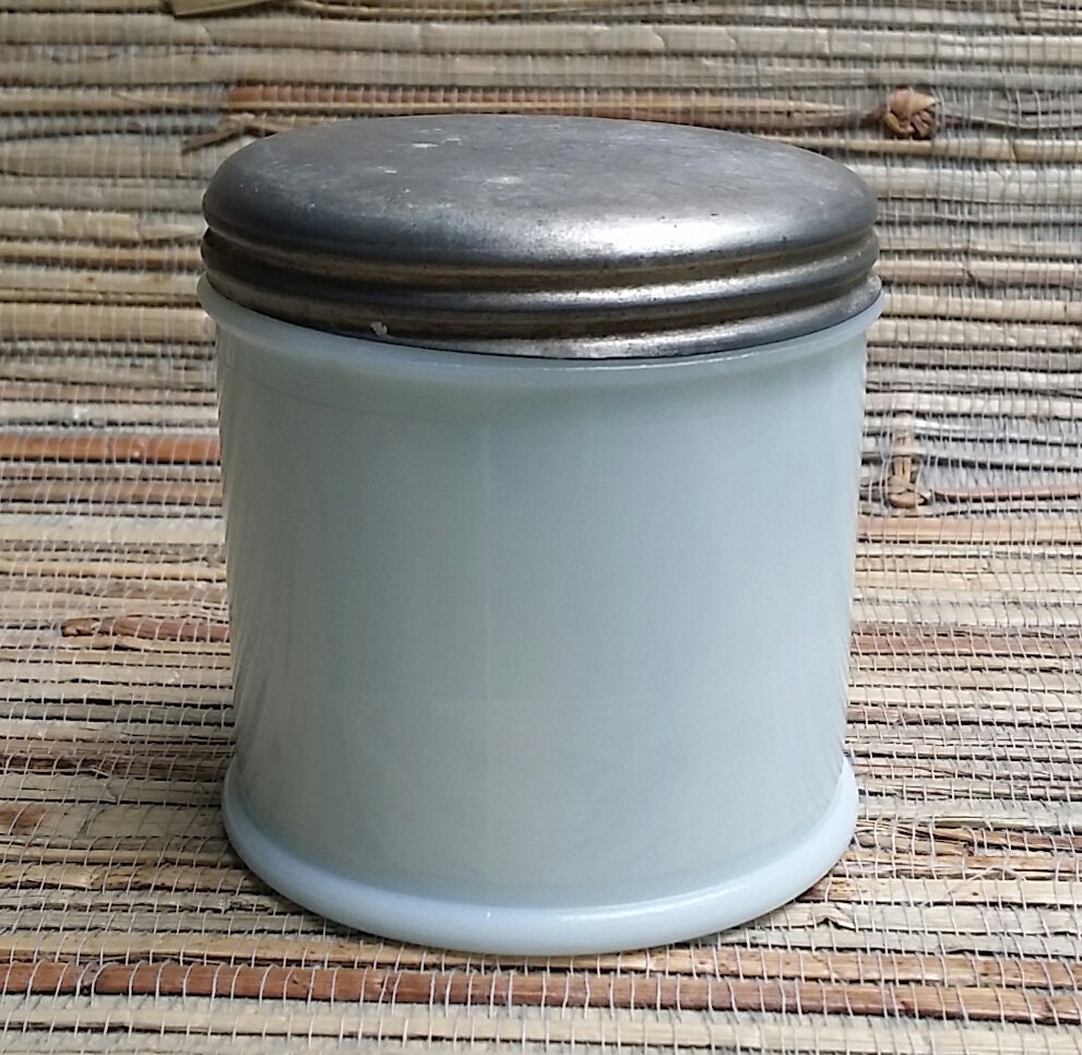 Vintage Milk Glass Cold Cream Jar With Original Lid Nice Color ...