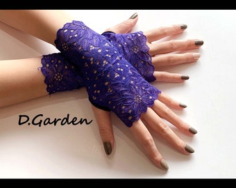 Purple Lace Gloves | Etsy