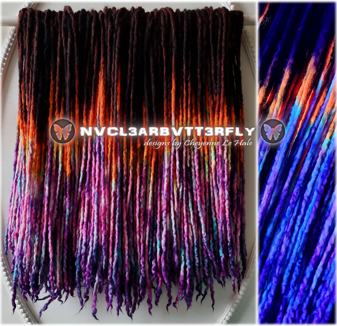 Micro-thin Wool Dreads autumn Festival 5/10/15DE 1620 Auburn Orange ...