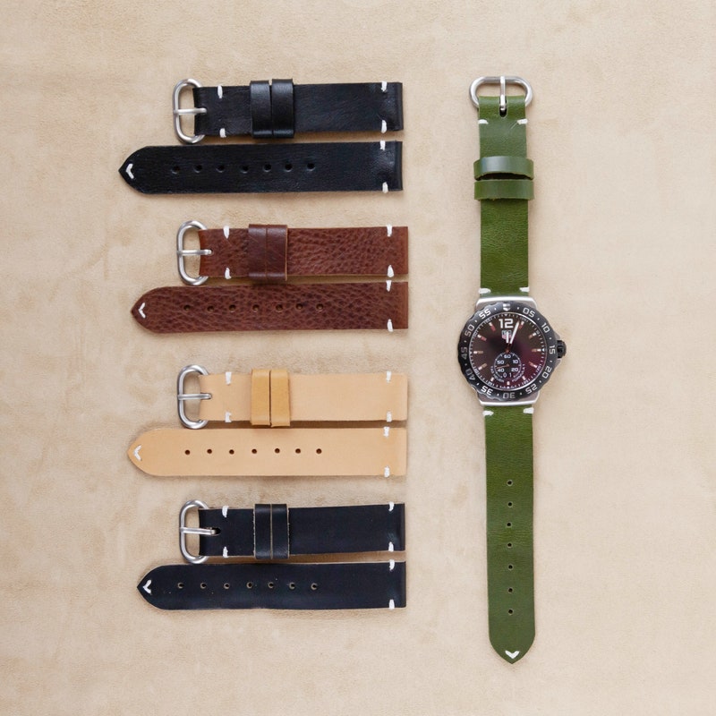 Leather Watch Band - Etsy