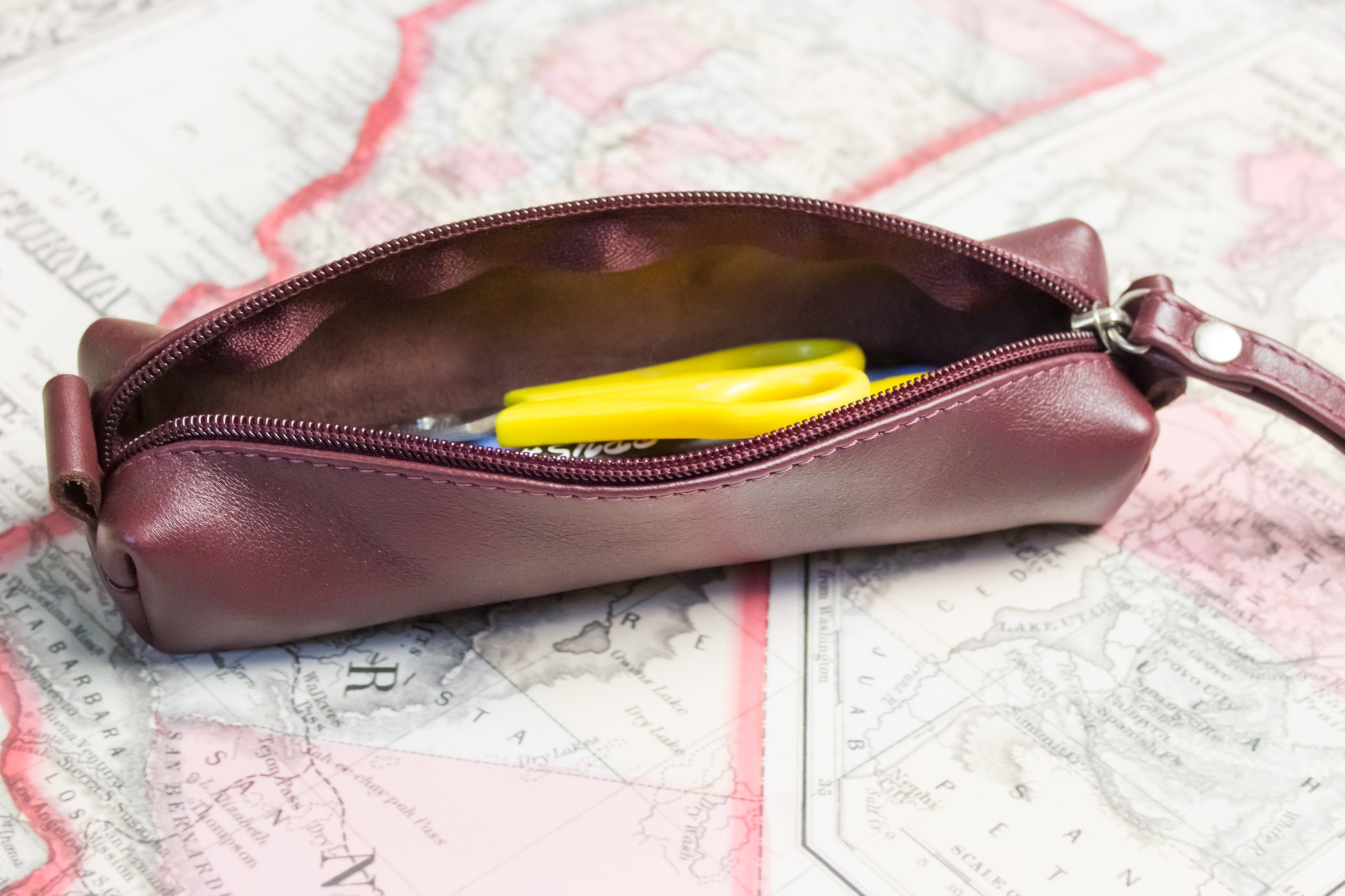 Pencil Case / Leather Pencil Case / Pen Case / Personalized - Etsy UK