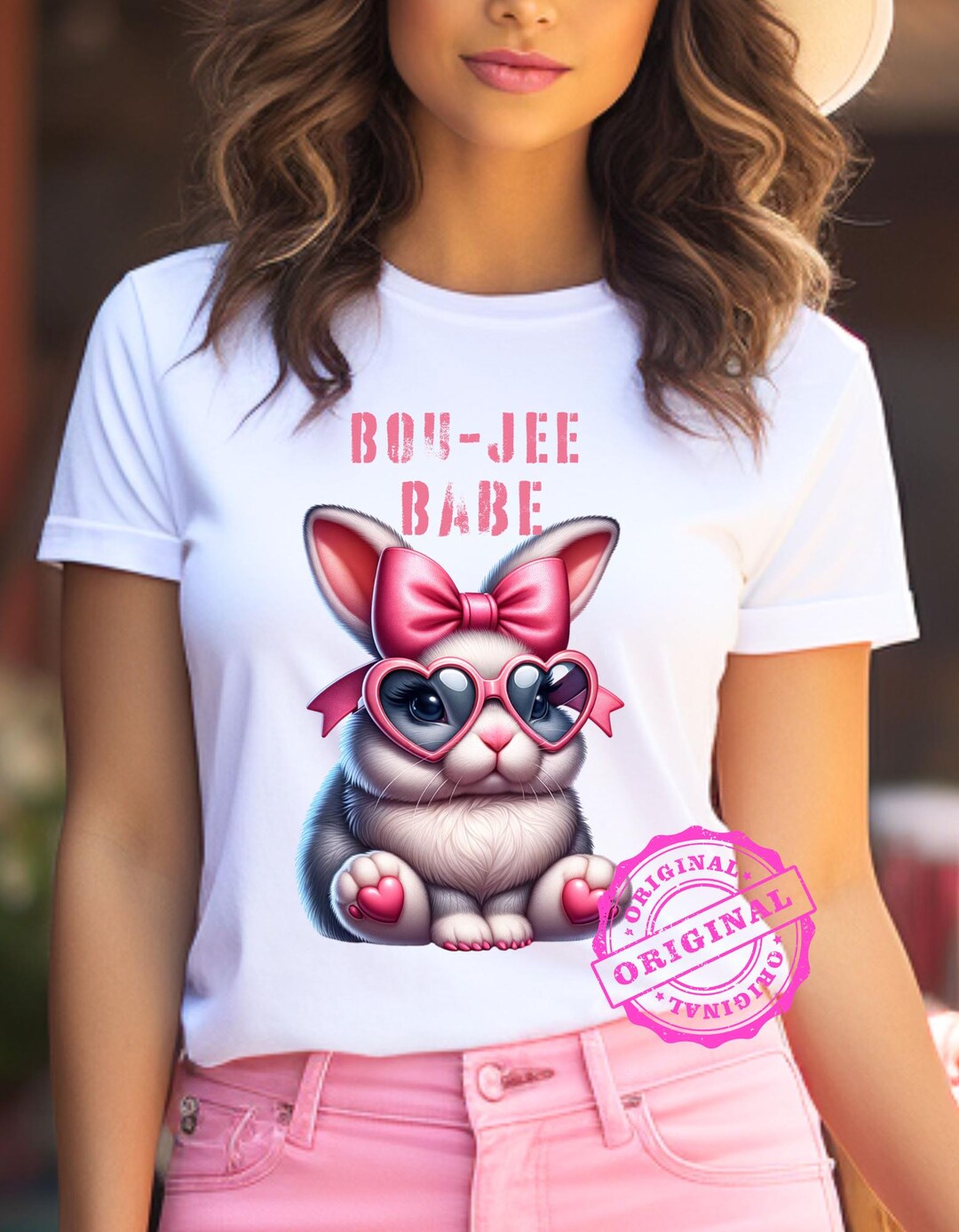 Bunny PNG "bou-jee Babe " Sublimation Image - 300 Dpi Png Digital Download for Sublimation ...