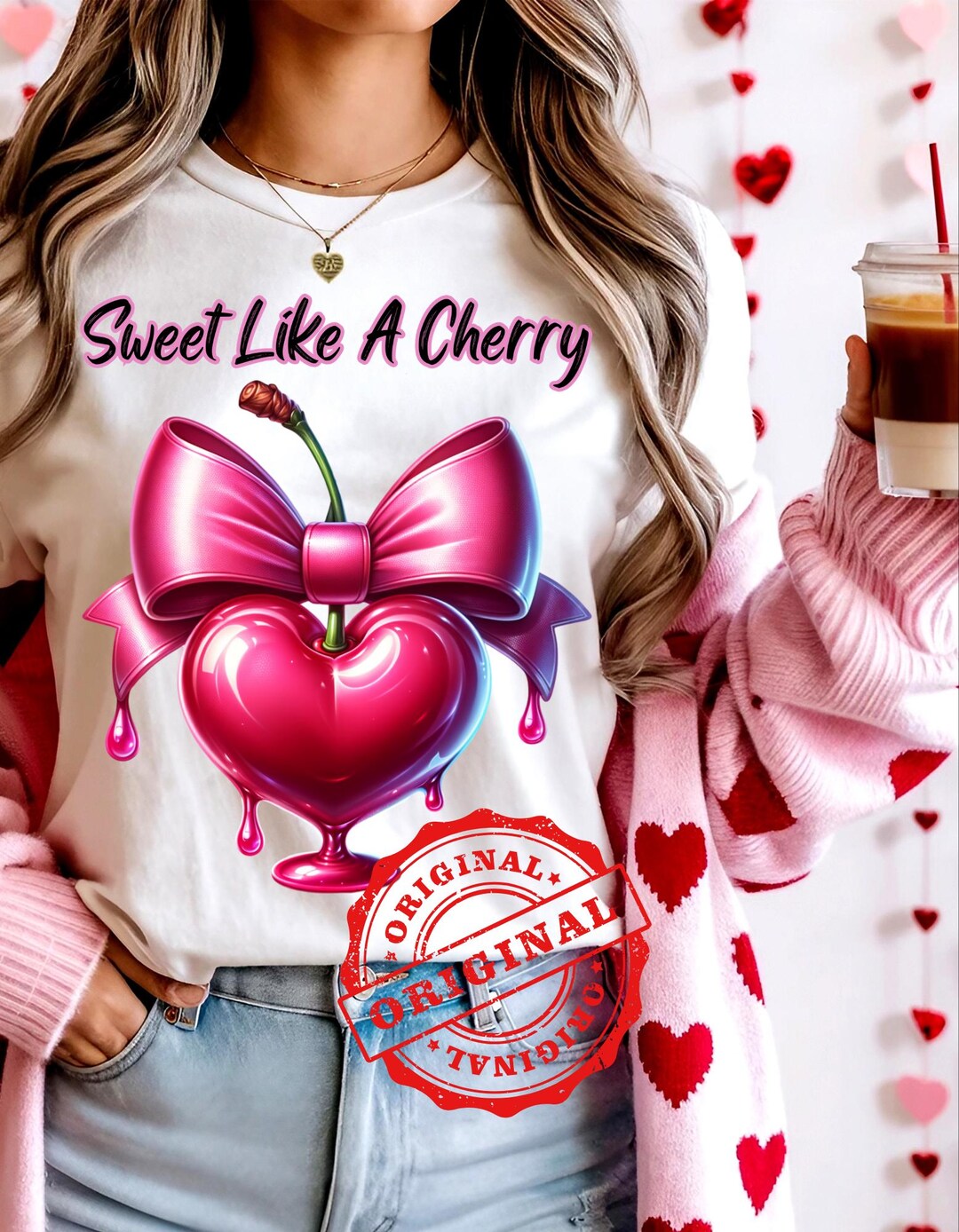 Cherry PNG "sweet Like A Cherry " Sublimation Image - 300 Dpi Png ...