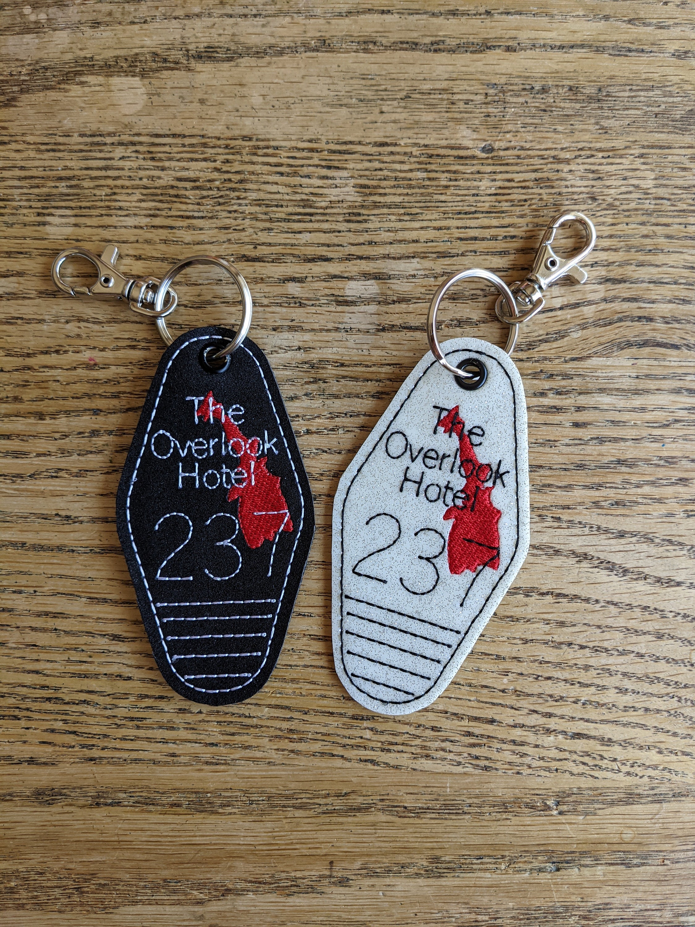 Embroidered Key Chain, Overlook Hotel, Room 237, Choose a Color - Etsy