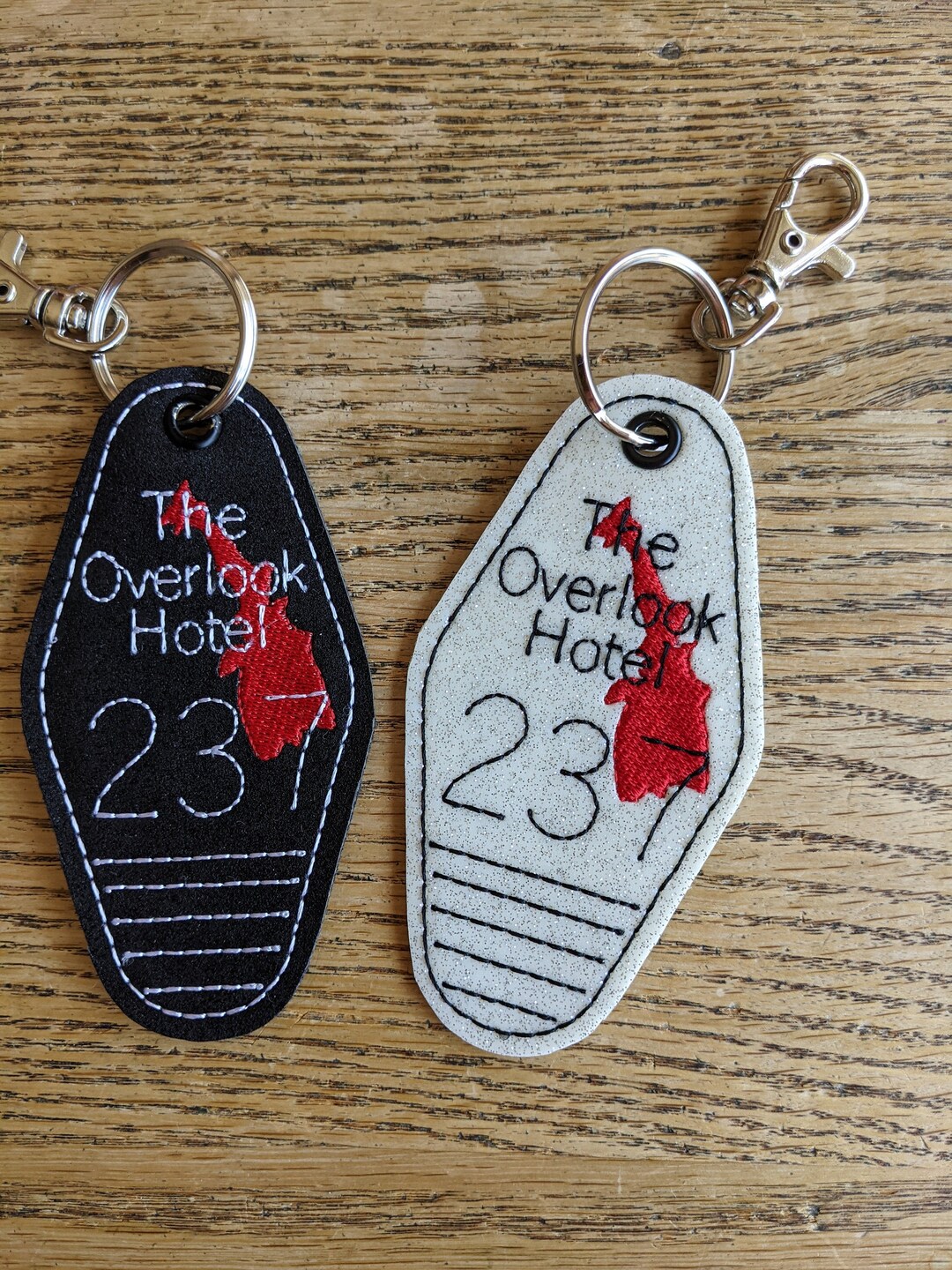 Embroidered Key Chain, Overlook Hotel, Room 237, Choose a Color - Etsy