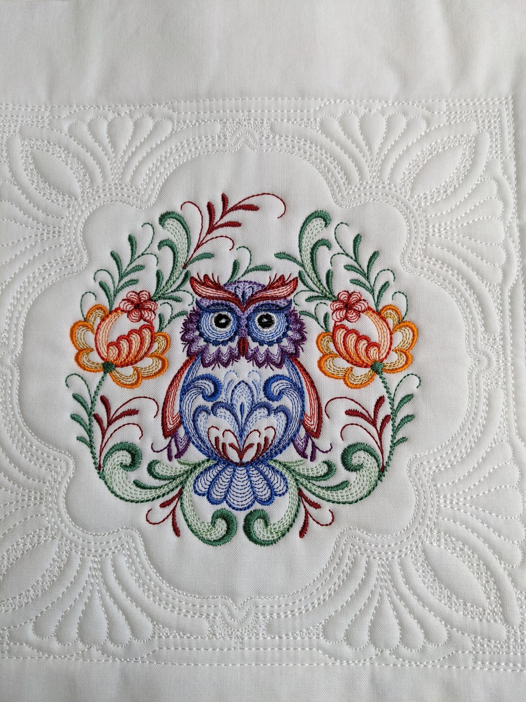 Owl Embroidered Quilt Blocks, 6 to Choose From - Etsy