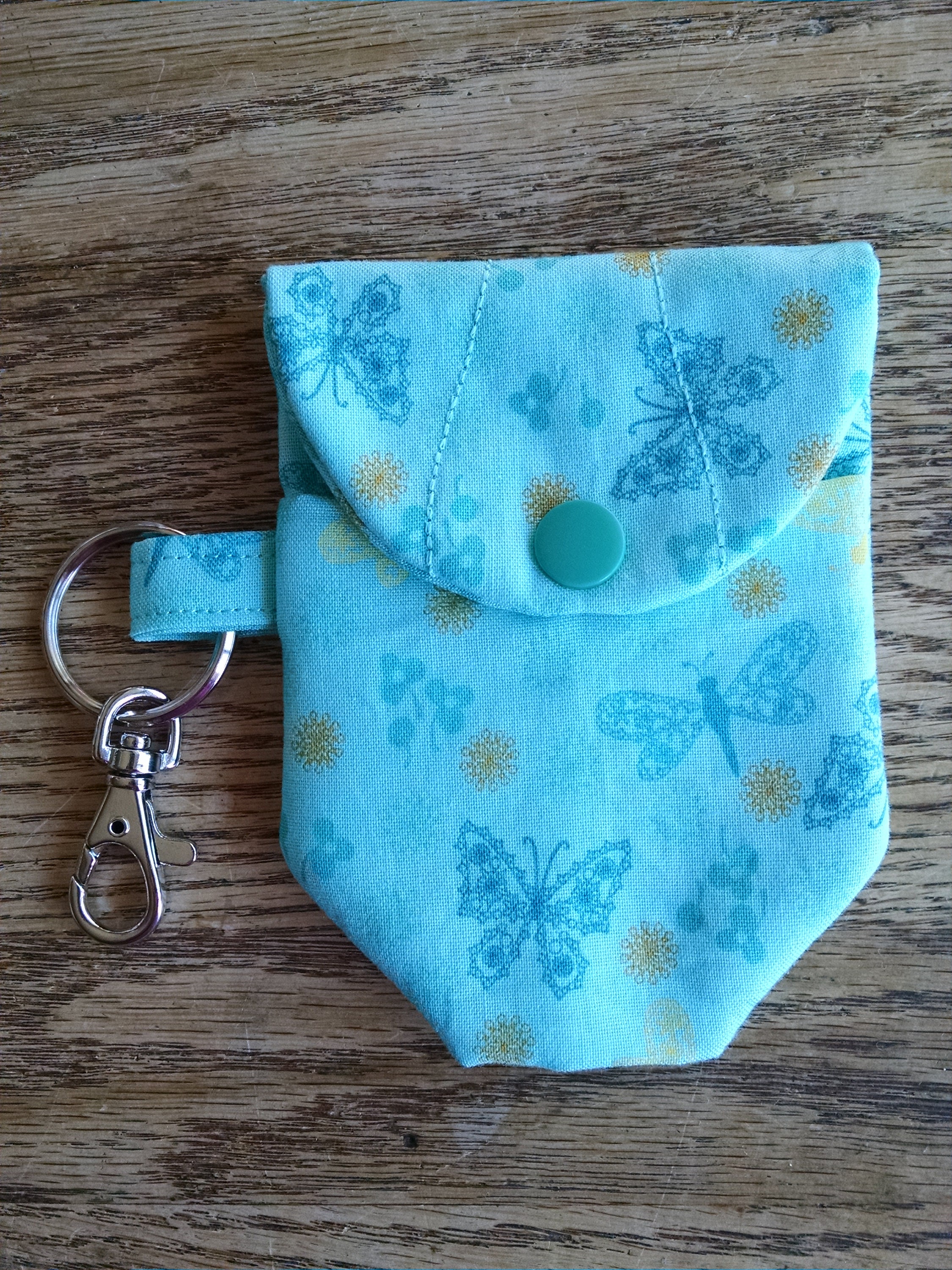 Hand Sanitizer Holder 2-3 oz Green with butterflies and | Etsy