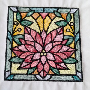 Stained Glass Embroidered Quilt Blocks, 6 to Choose From - Etsy