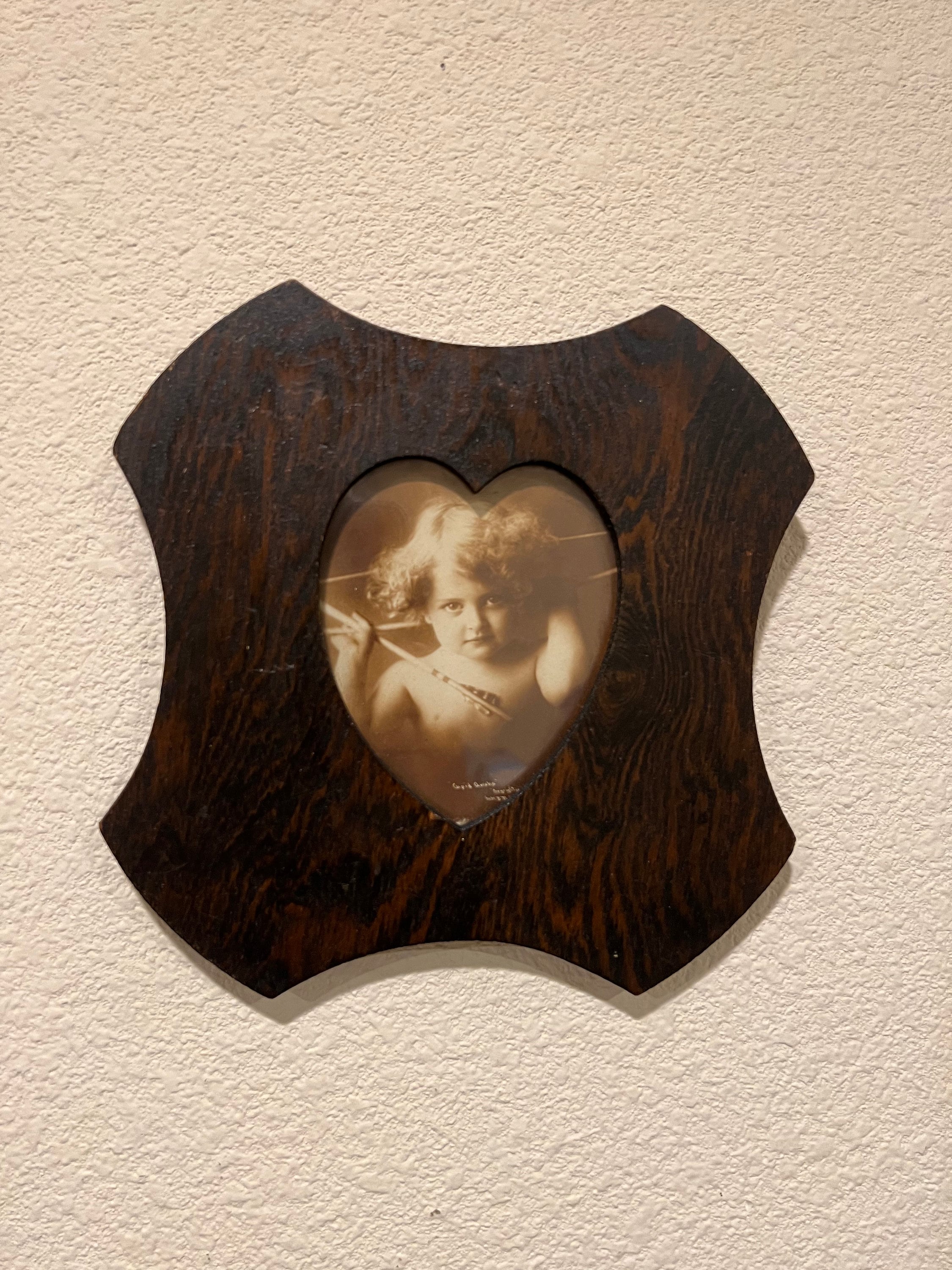 Antique Cupid Asleep Awake Photos Wood Frames 1897 M.B. Parkinson PR 8 ...