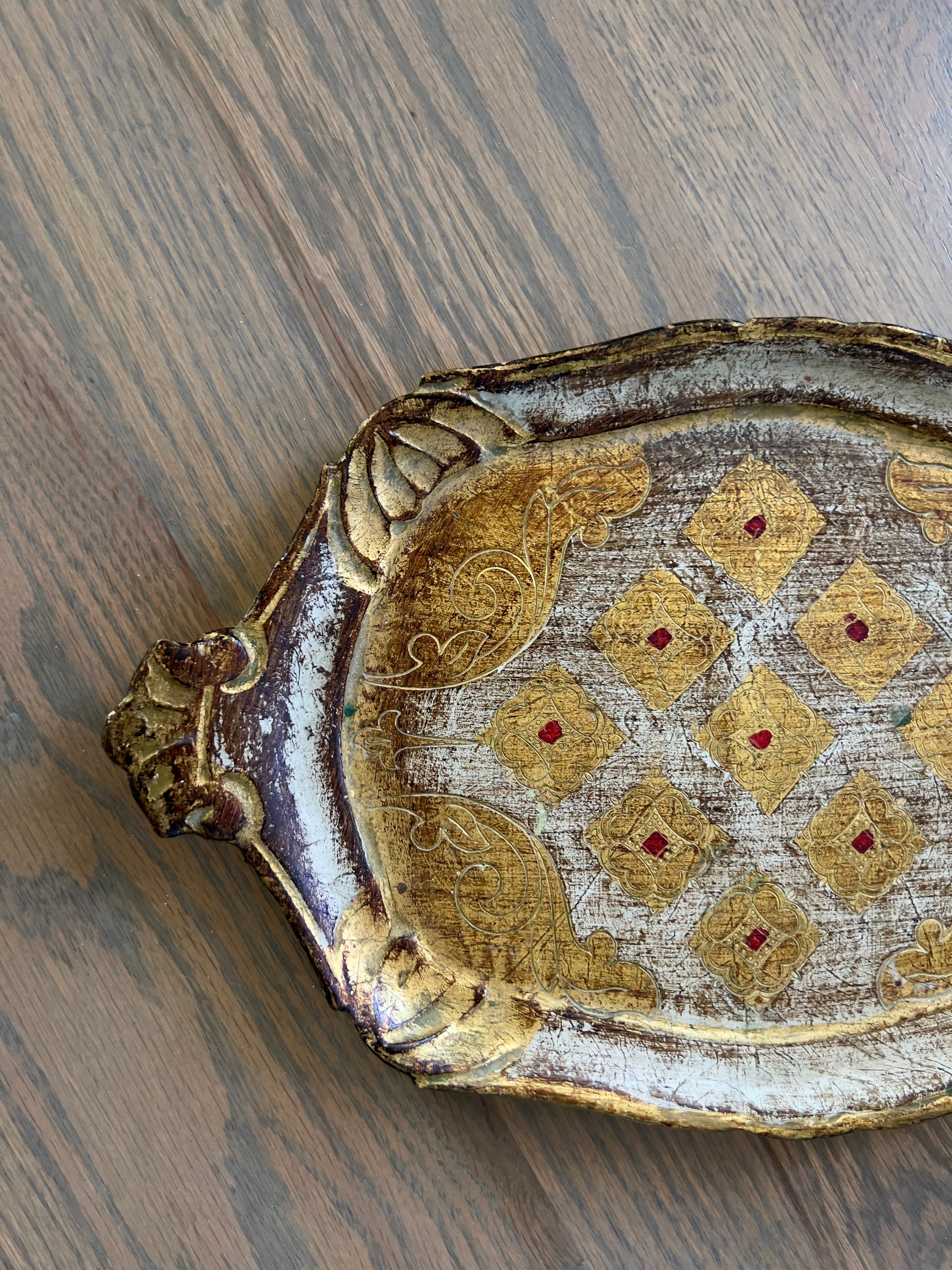 Vintage Florentine Gold Tole Wooden Tray 14 X 9 - Etsy