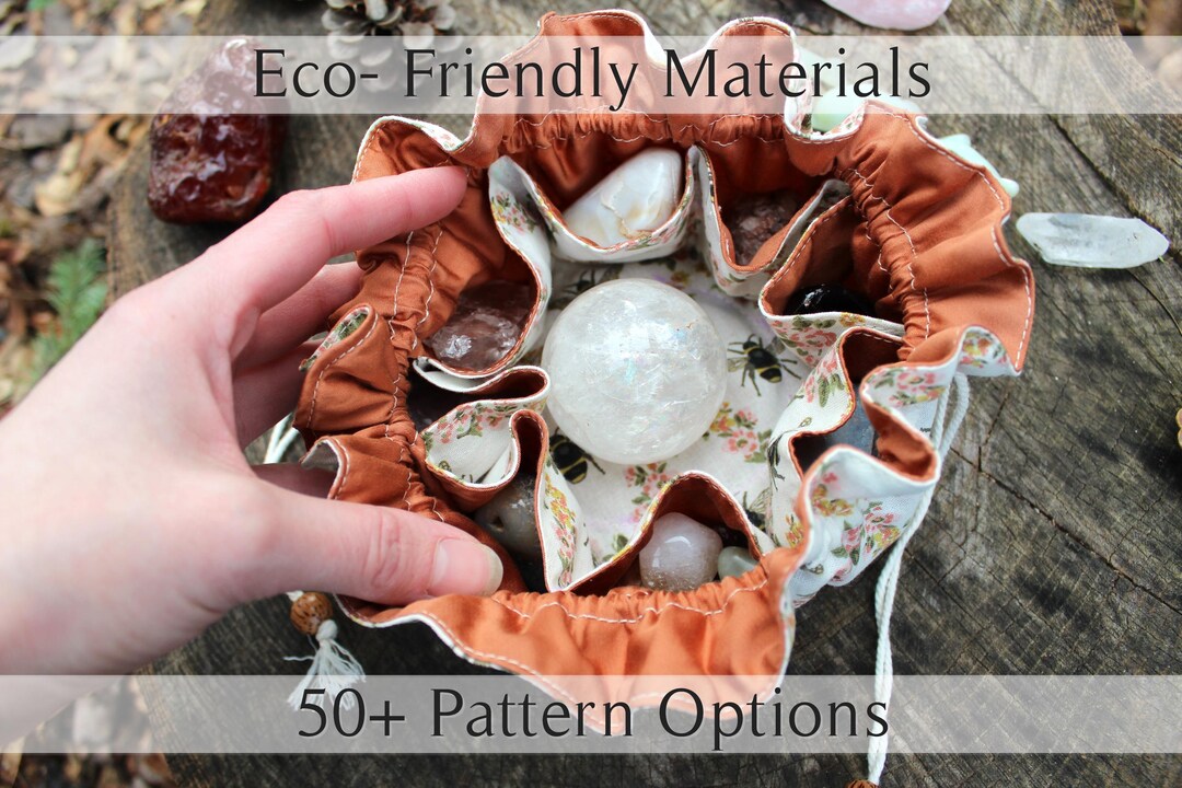 Large Pocket Pouch - Handmade - Custom Natural Fabrics - Travel ...