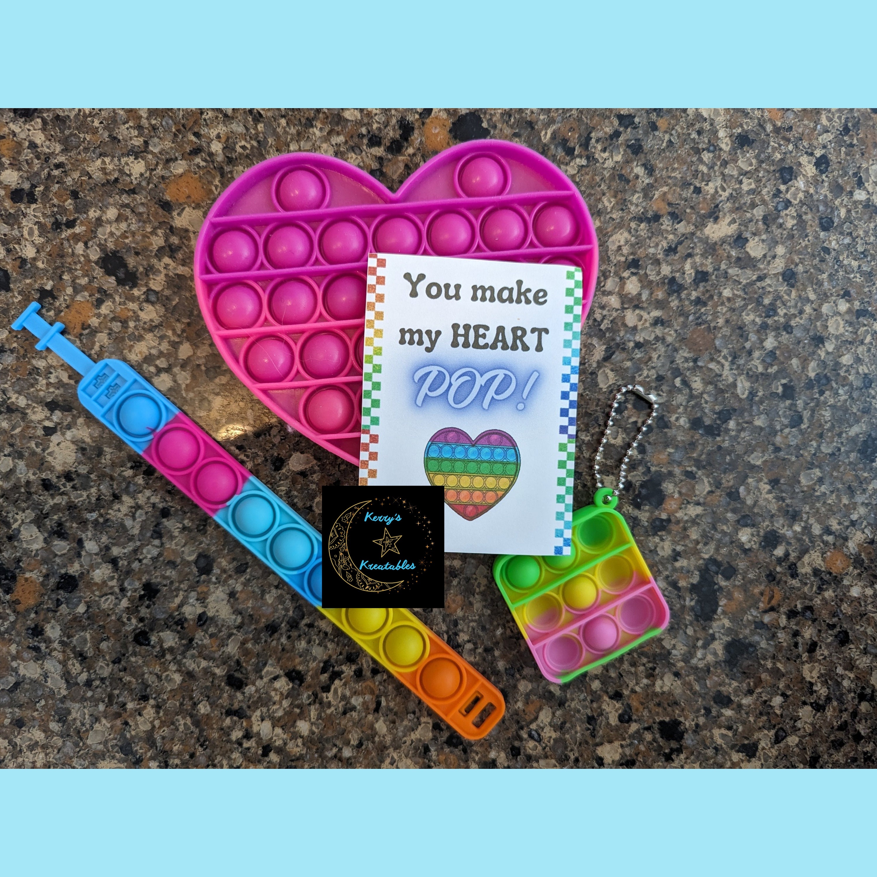 Pop-it's Valentine Gift Tags you Make My Heart Pop - Etsy