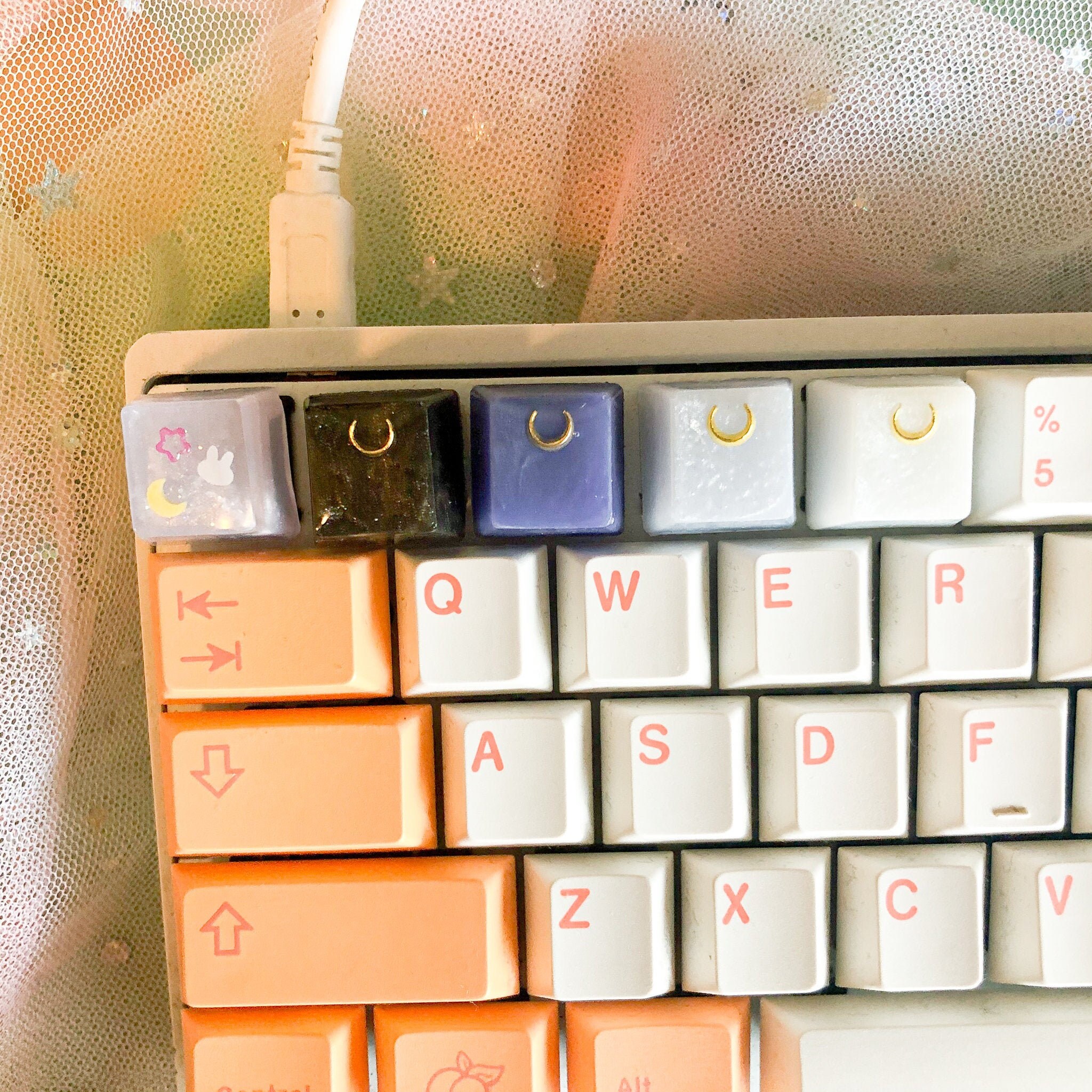 Japanese Keycaps Keycap Artisan Tsuki Handmade Moon Kanji Keyboard ...