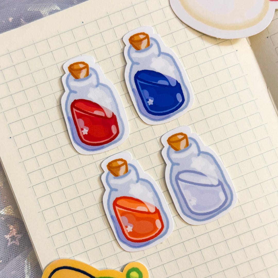 Maplestory Potions Sticker Set | Vinyl Stickers | Nostalgia Mmorpg ...