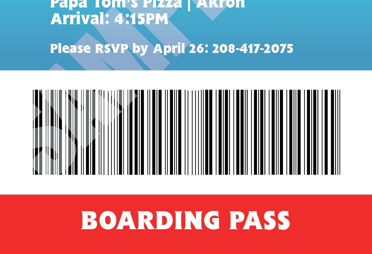 Train Birthday Invite - Boarding Pass Ticket Invitation - DIGITAL FILE ...
