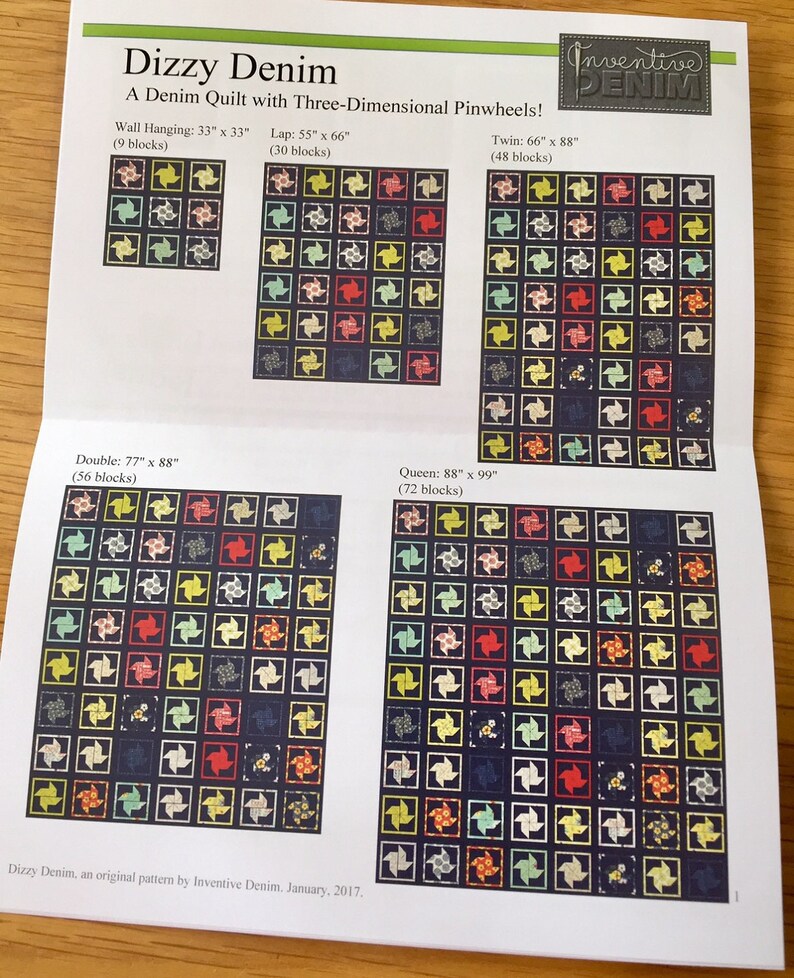 PDF Downlaod- (dizzy Denim) Quilt Pattern Using Recycled Jeans - Etsy