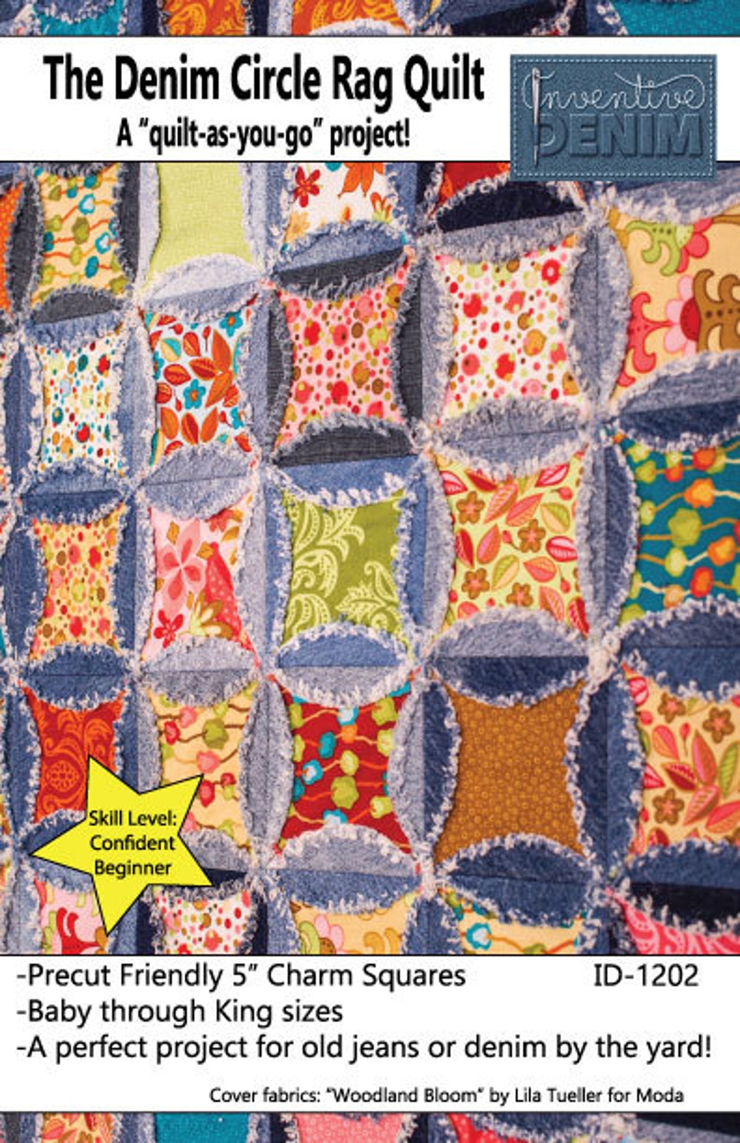 PDF DOWNLOAD- Denim Circle Rag Quilt Pattern (use Your Recycled Denim ...