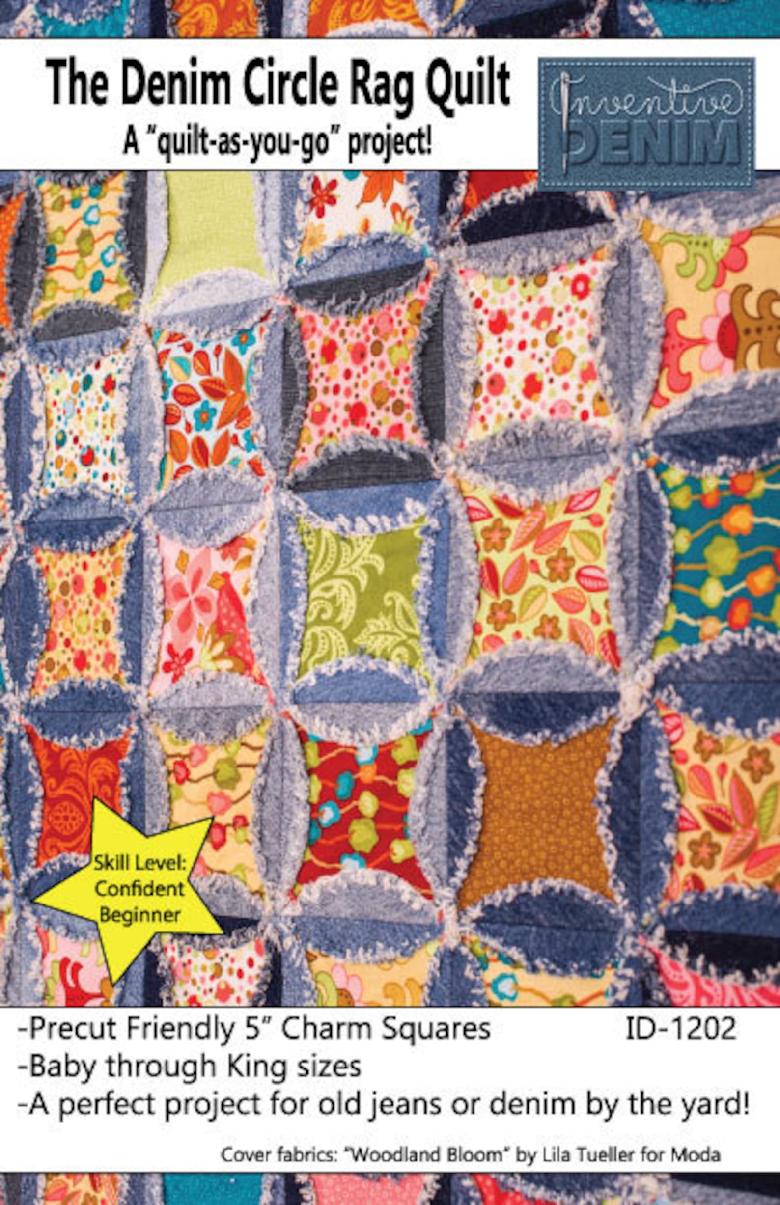 PDF DOWNLOAD- Denim Circle Rag Quilt Pattern (use Your Recycled Denim ...