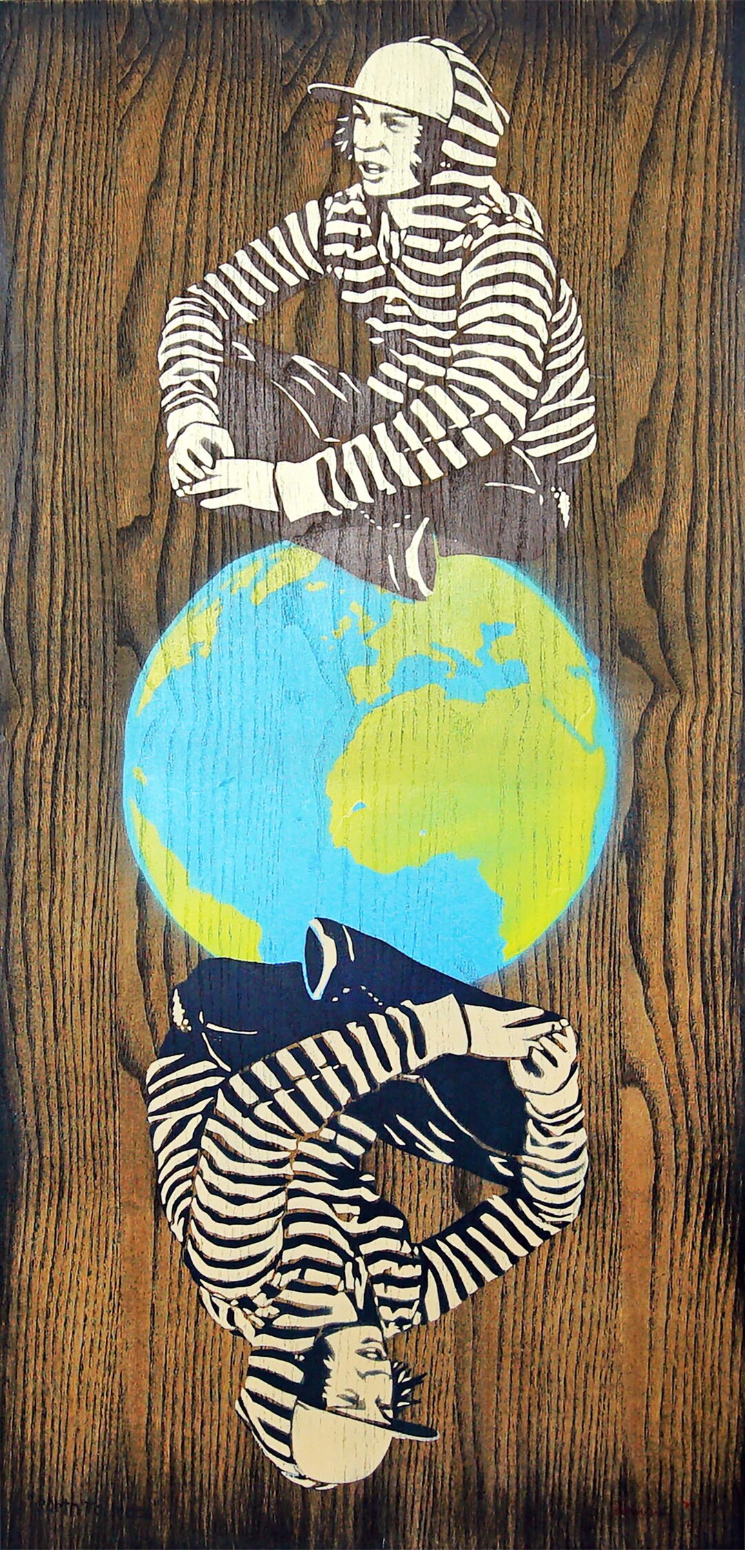 Hand-cut Graffiti Stencil Art on Reclaimed Wood: Earth to Meek - Etsy