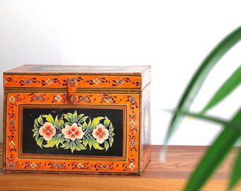 Painted Wooden Chest - Etsy