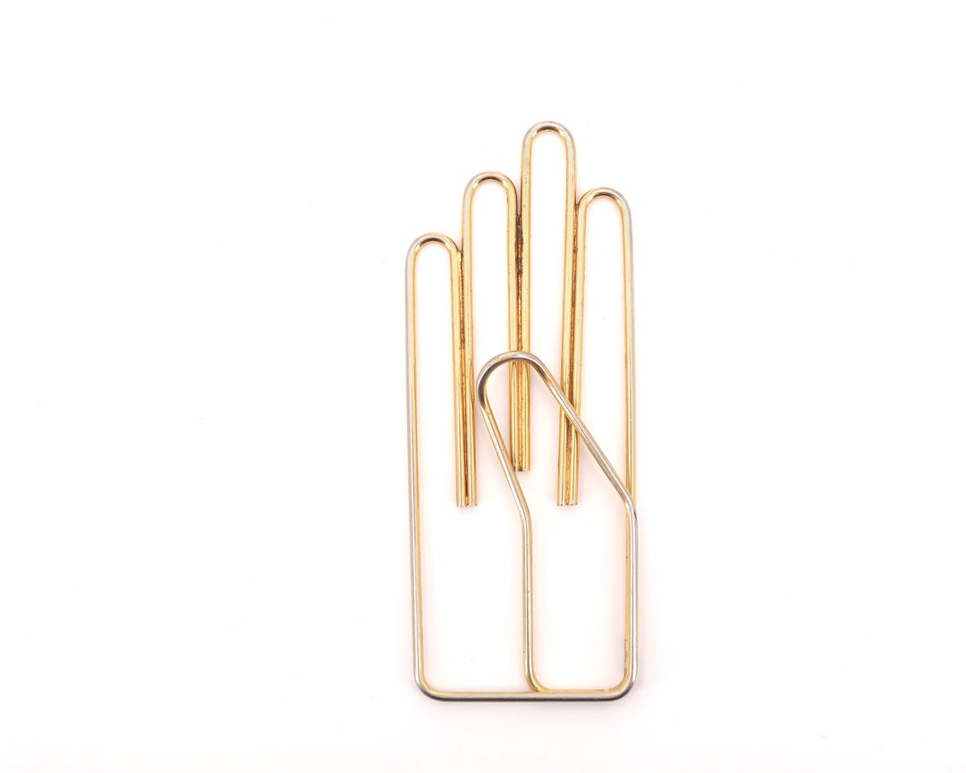 Hand Paper Clip, Letter Holder, Memo 1970s / Paperclip, Office Desk ...