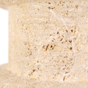 White Stone Column Table Lamp With Raffia Lampshade, 1960s / Vintage ...