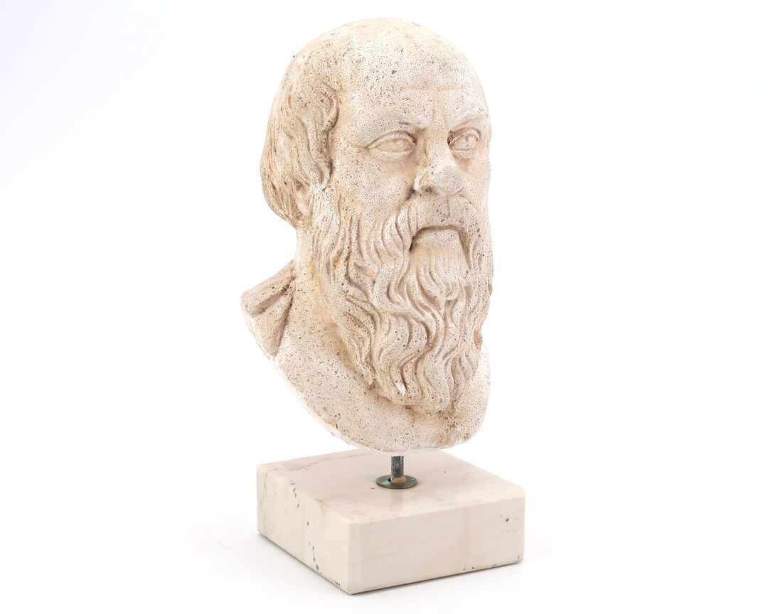 Greek Plaster Bust : Socrates, 1970s / Man, Art, Marble Base ...