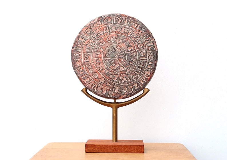 Plaster Greek Sculpture Phaistos Disk 1970s / Vintage - Etsy