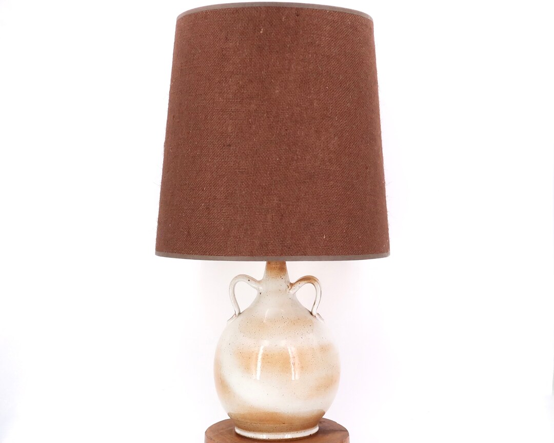 Huge French Ceramic Table Lamp With Handles by Grès Du Marais, Brown ...