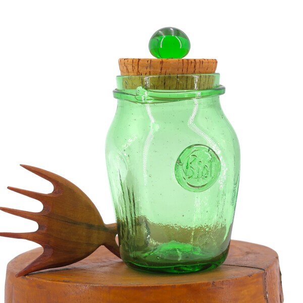 Green Glass Jar - Etsy UK