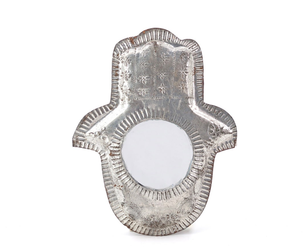 Moroccan Metal Hamsa Hand Mirror, 1970s / Boho Chic Bohemian Folk ...