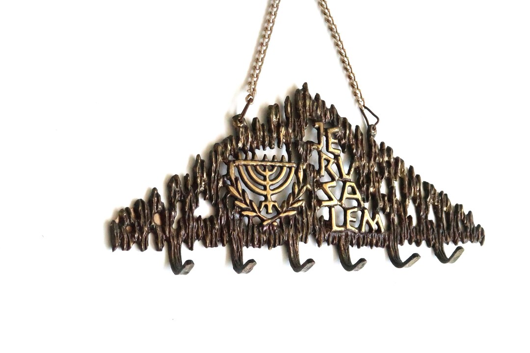 Hooks, Key Hanger " Jerusalem ", Wainberg, Made in Israel, 1950s ...