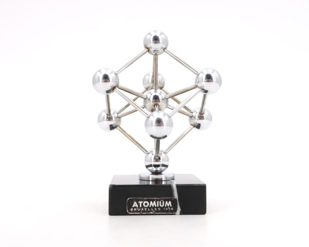 Vintage Atomium Sculpture, Brussels World's Fair Architecture, 1950s ...