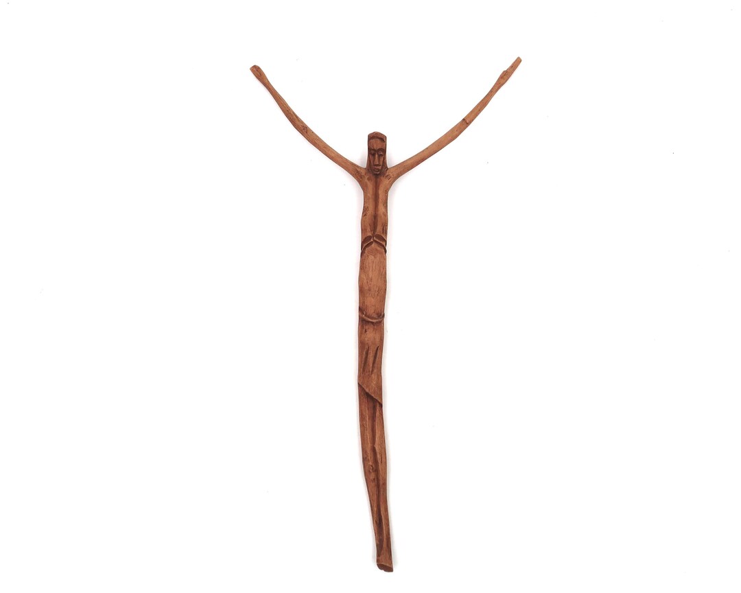 Large French Wooden Crucifix, Christ, 1950s / Folk Art, Country ...