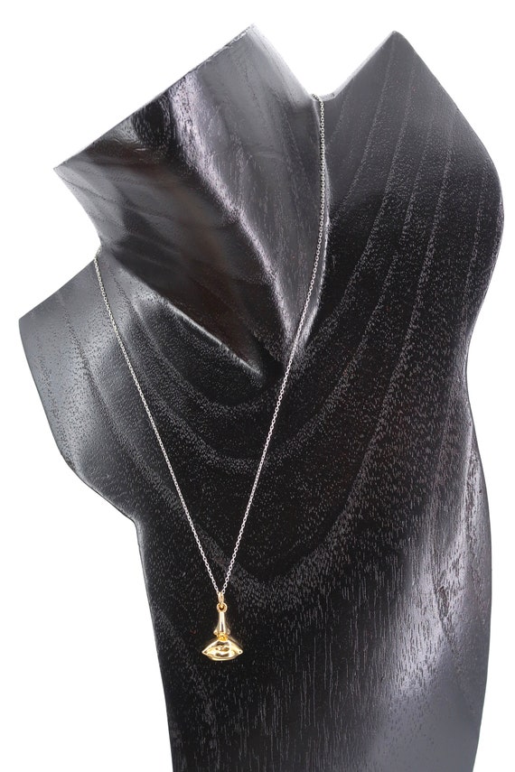 SMALL Original and Rare : Salvador Dali gold plated n… - Gem