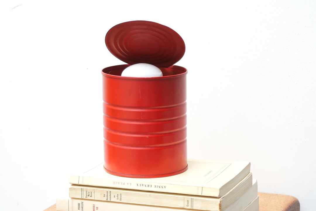 1980s Lamp : Red Tin Can / Lighting, Light, Primary Colors, Loft ...