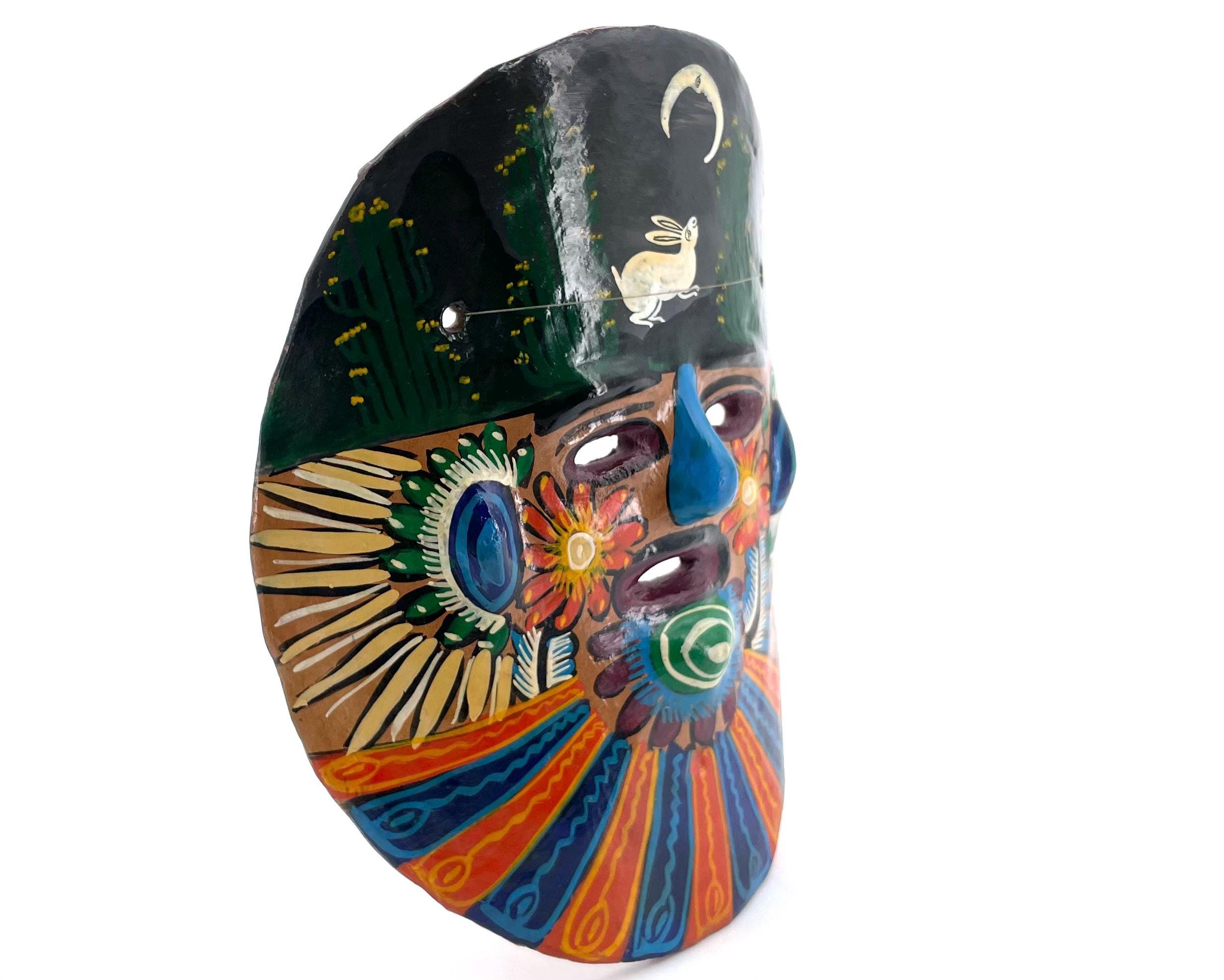 Mexican Colorful Terracotta Wall Mask, 1970s / Ceramic, Rabbit, Moon ...