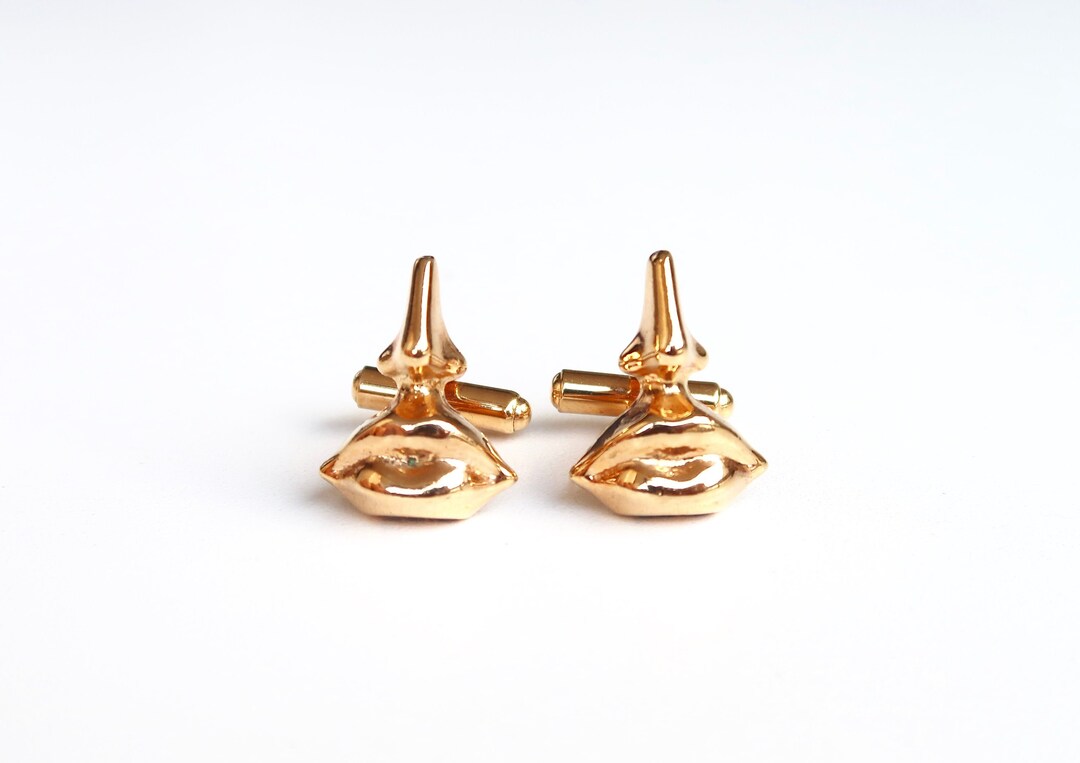 Original and Rare : Salvador Dali Gold Plated Cufflinks, 1990s Vintage ...