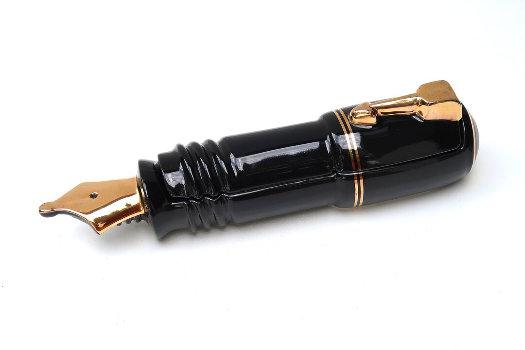 Porcelain Pencil Box, Giant Fountain Pen by the Silver Crane Company ...