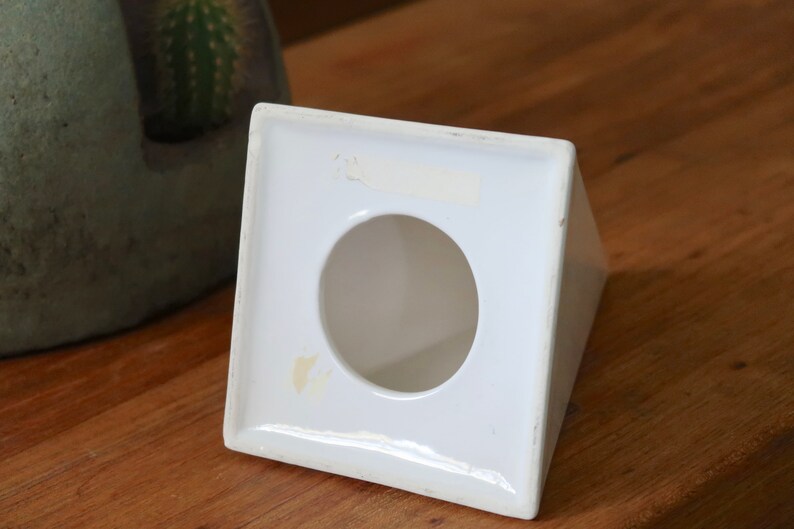 Ceramic Pyramid Sculpture 1970s / White Minimalist Boho - Etsy