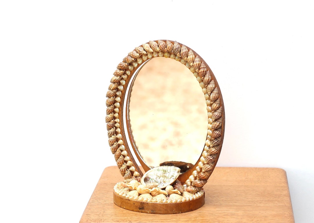 French Mirror, Frame With Seashells, 1960s / Beach Decor, Boho Chic ...