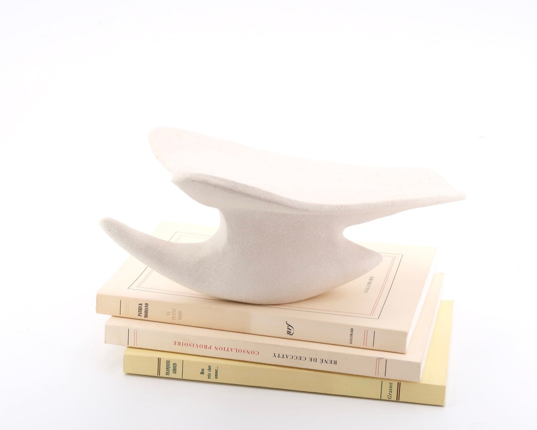 French White Ceramic Sculpture Bird Signed Martine Cazin, 1980s ...