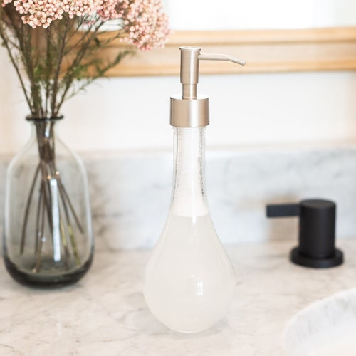 French Vessel Glass Soap Dispenser - Etsy