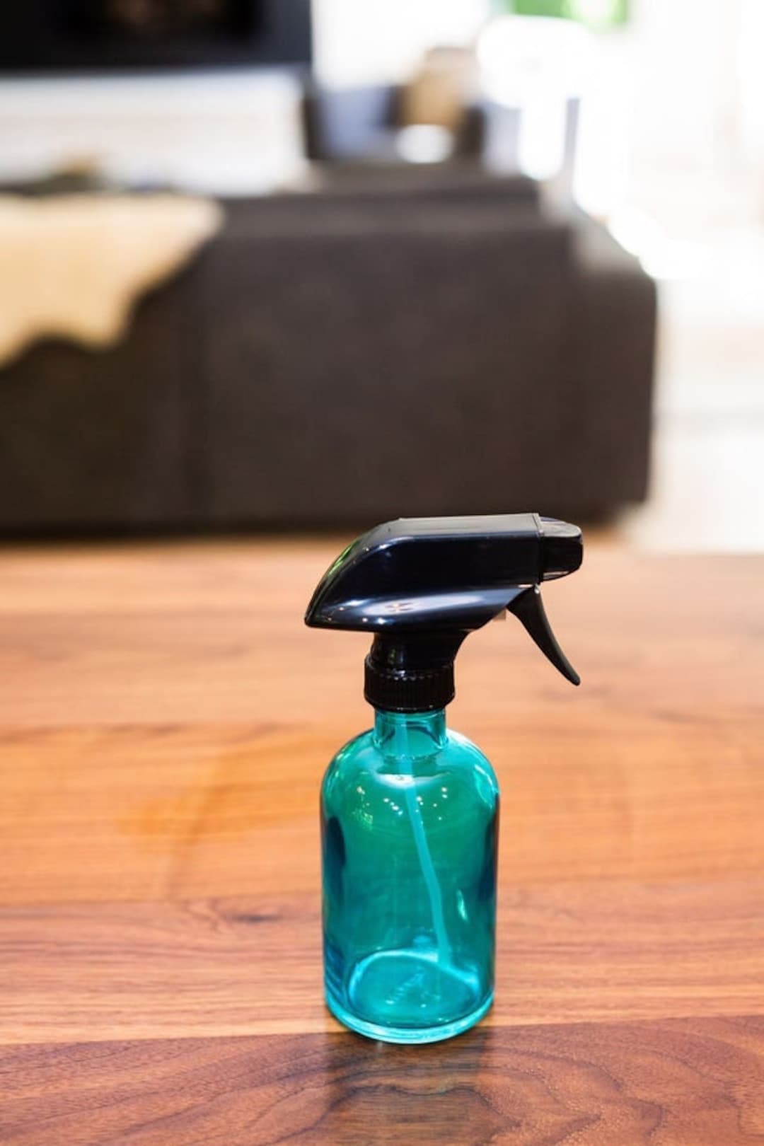 Beach Blue Glass Spray Bottle With Black Spray Nozzle - Etsy