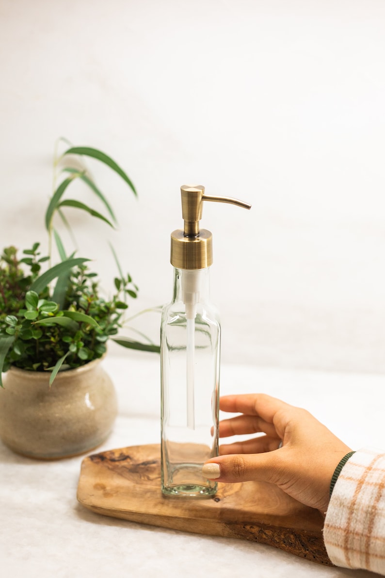 French Vessel Glass Soap Dispenser - Etsy