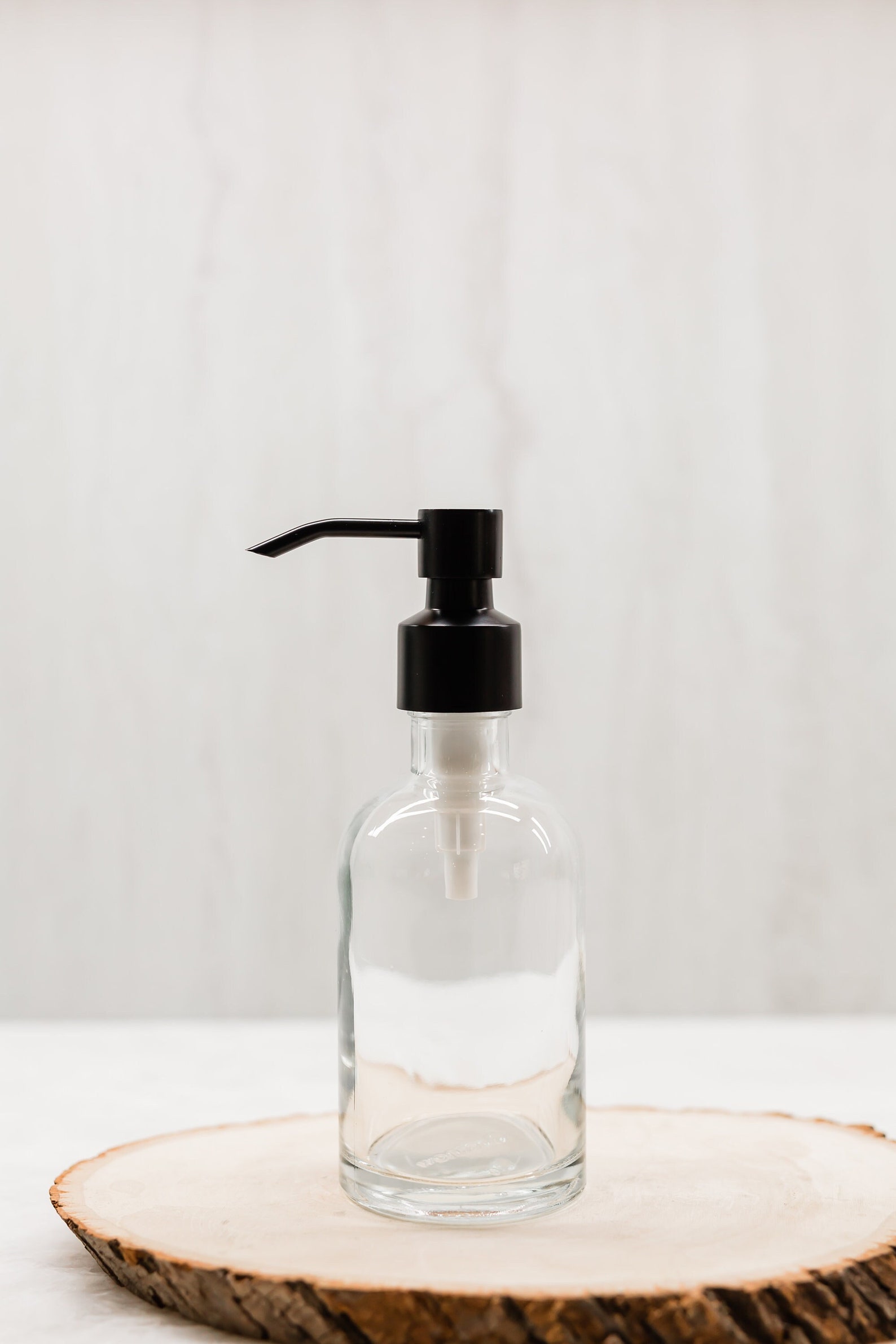 Soap Dispenser | Small Clear Recycled Glass Soap Dispenser W/ Metal ...
