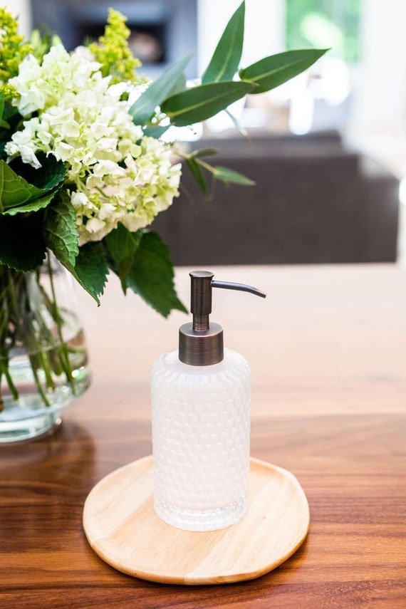Premium Glass Soap Dispensers Milk Honey Inspired Design for Luxurious Bathrooms Etsy