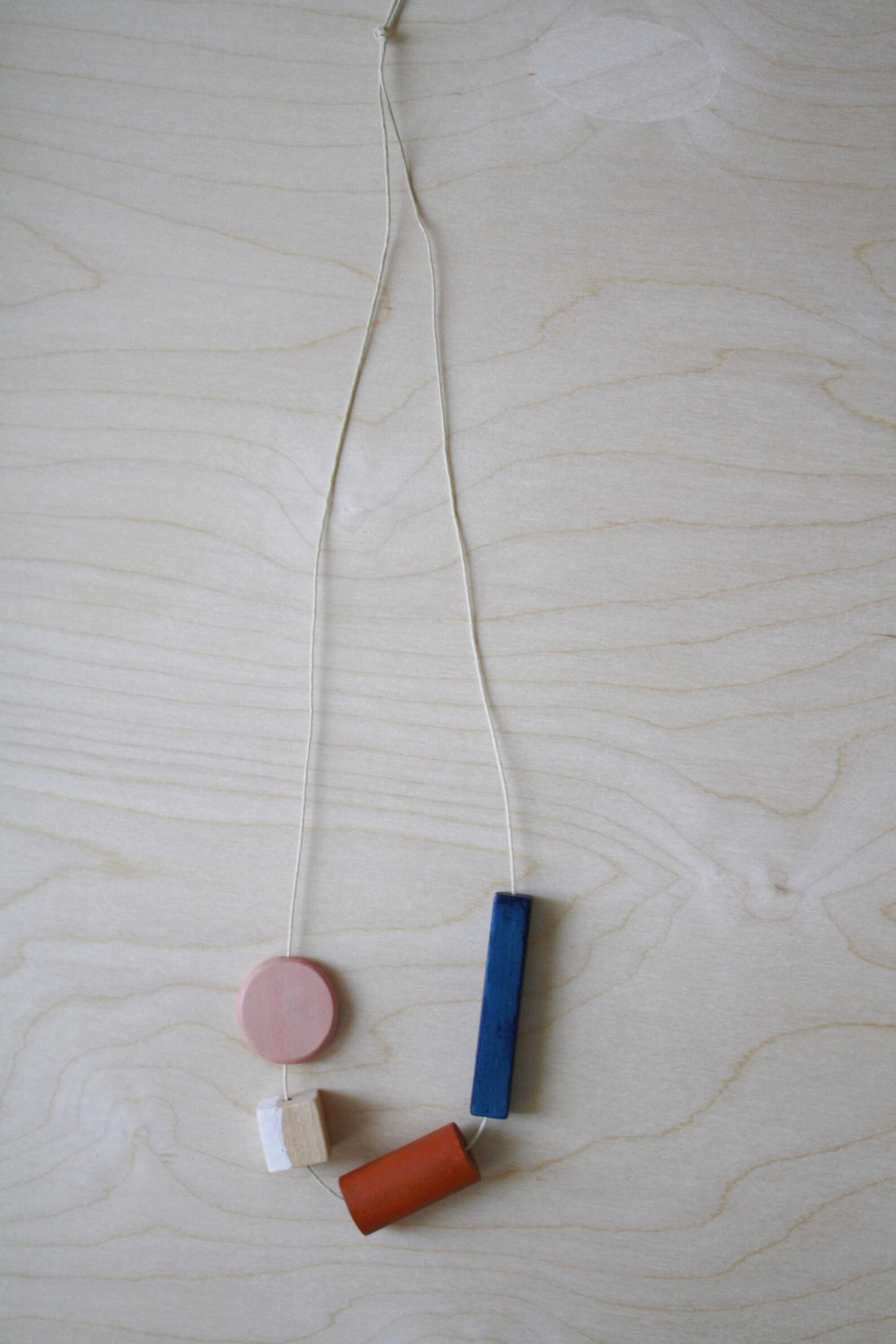 Shapes Necklace Simple Jewelry Teacher Gift Wood Unique - Etsy